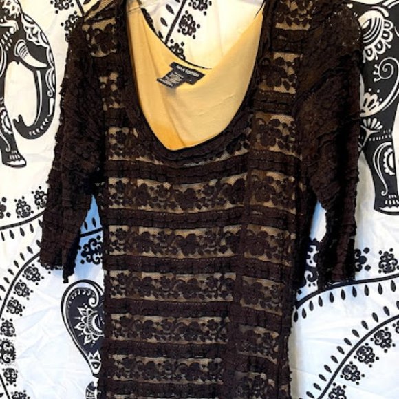 Max Edition | Dresses | Womens Max Edition Dress With Nude Liningruffle ...